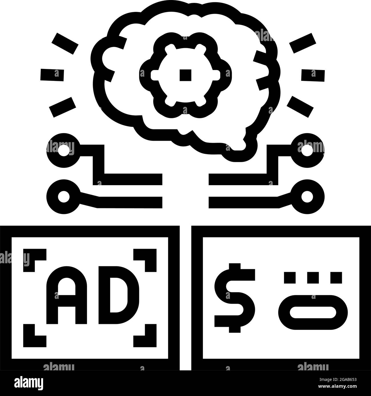 programmatic advertising line icon vector illustration Stock Vector ...