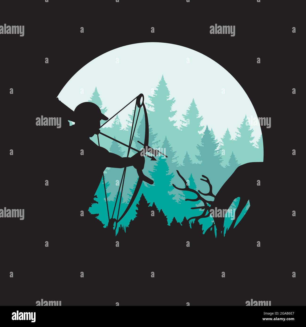 Hunting season logo design Stock Vector Images - Alamy