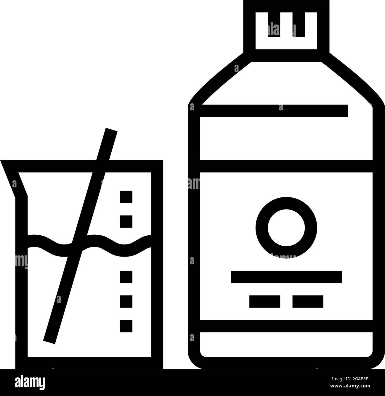 mixing liquid for resin art line icon vector illustration Stock Vector ...