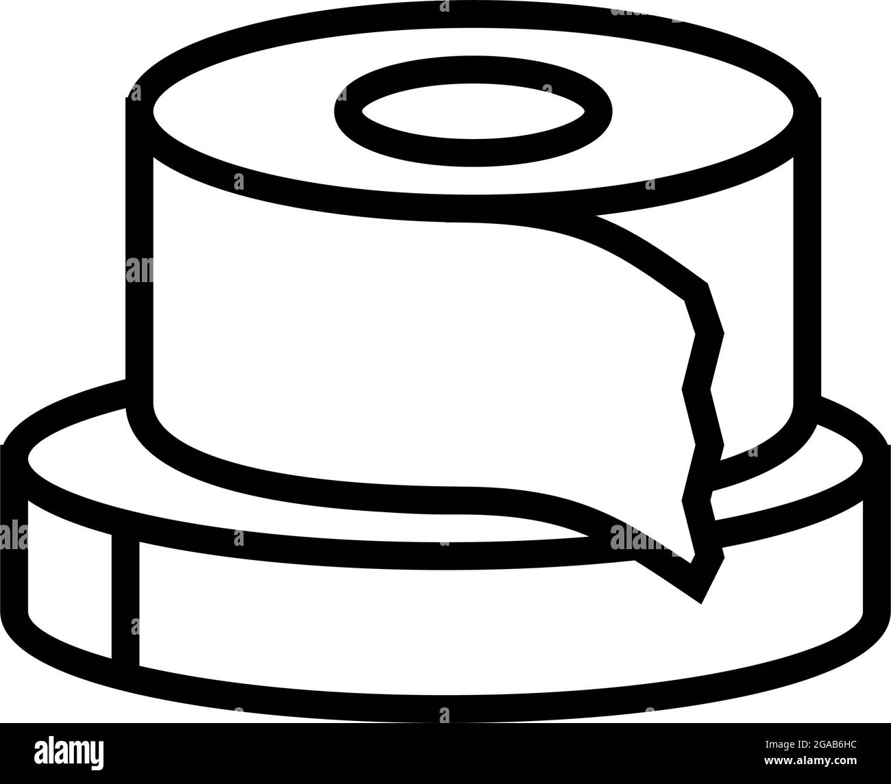 scotch tape resin art line icon vector illustration Stock Vector Image ...