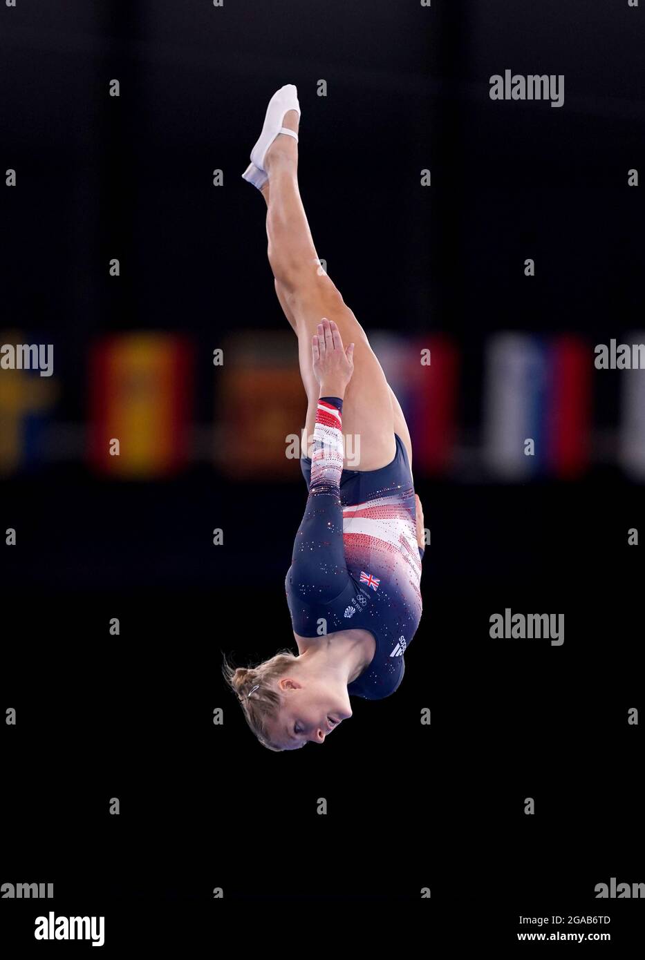 Great Britain's Bryony Page in action during the Women's Trampoline ...