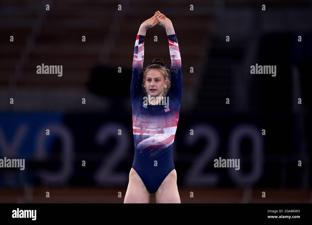 Great Britain's Bryony Page in action during the Women's Trampoline ...