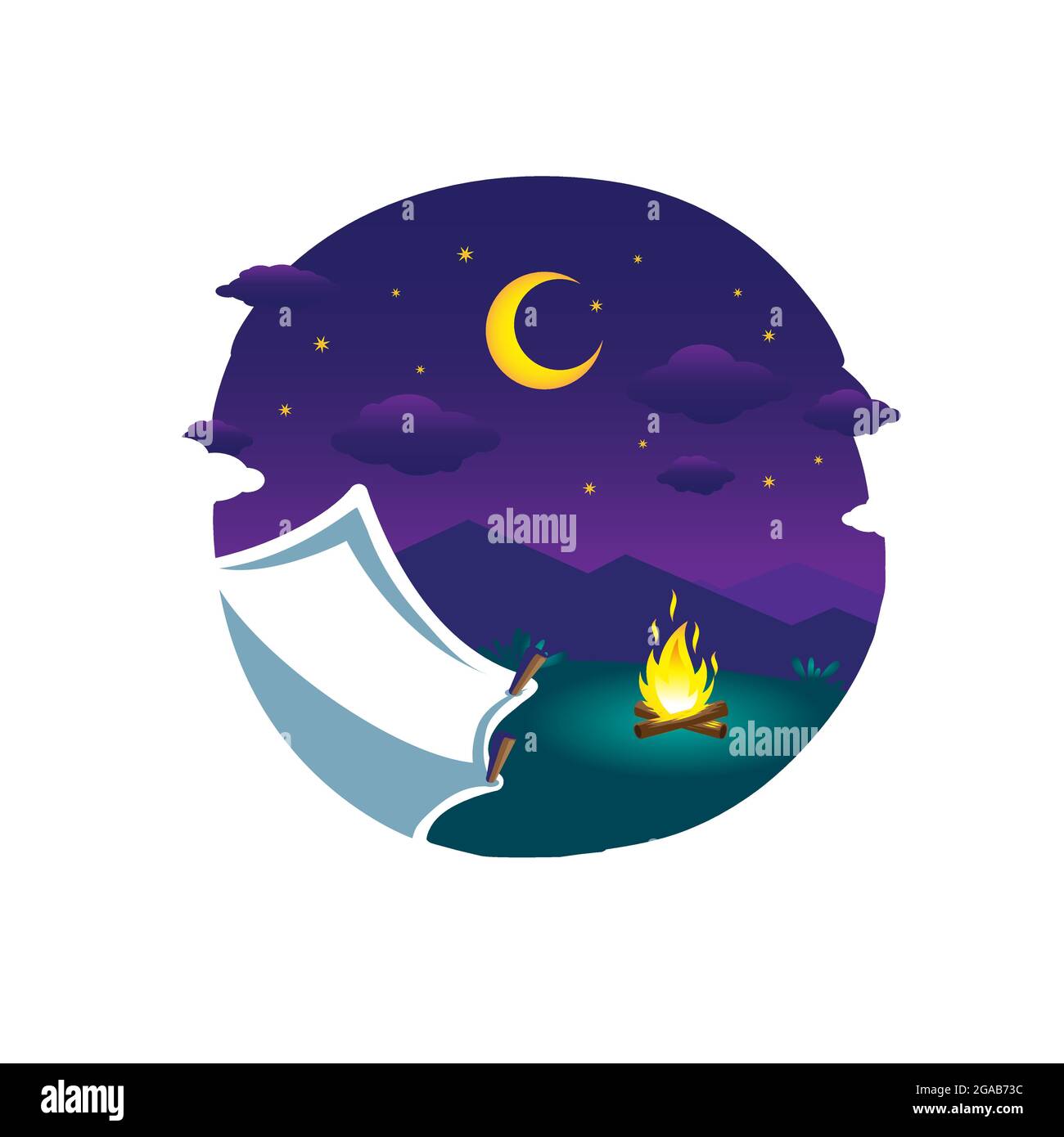 At night park Stock Vector Images - Alamy