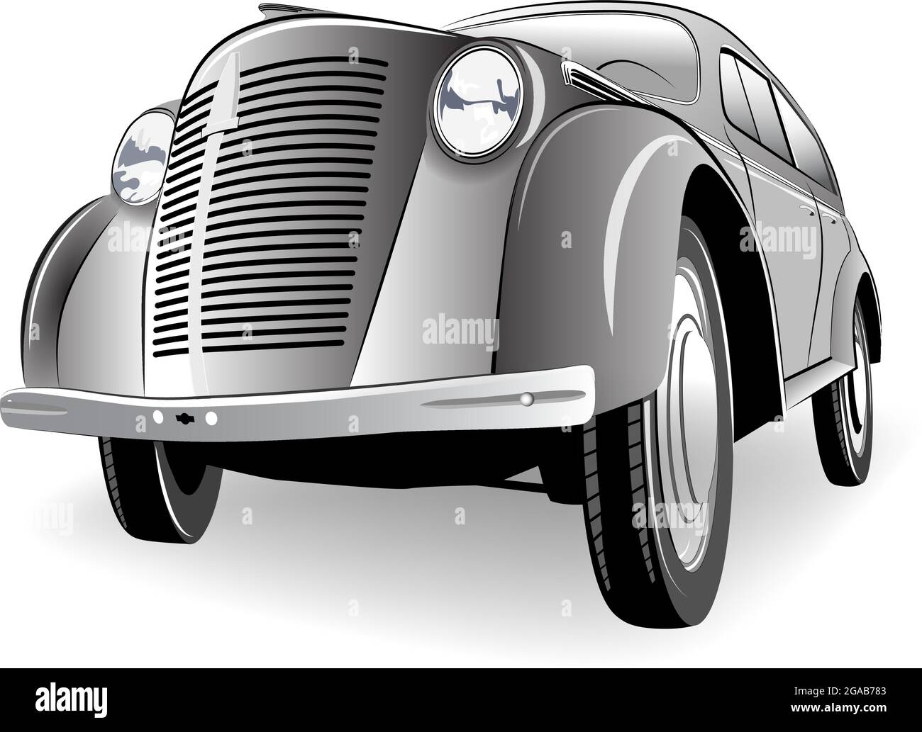 Old car motor engine Stock Vector Images - Alamy