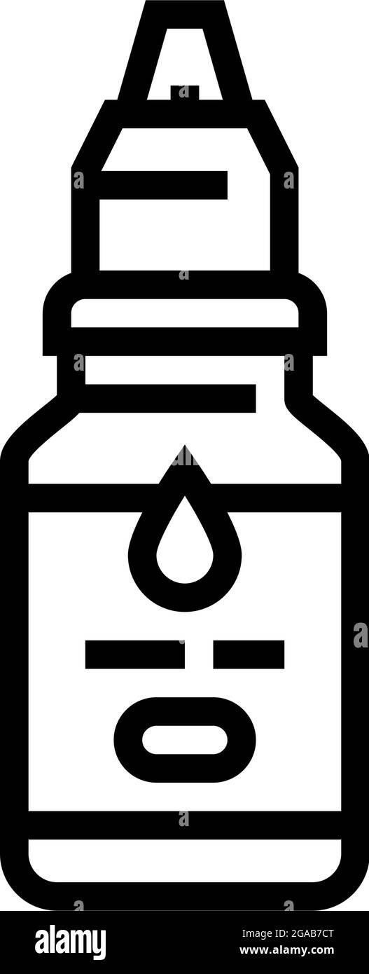 kit chemical liquid resin art line icon vector illustration Stock ...