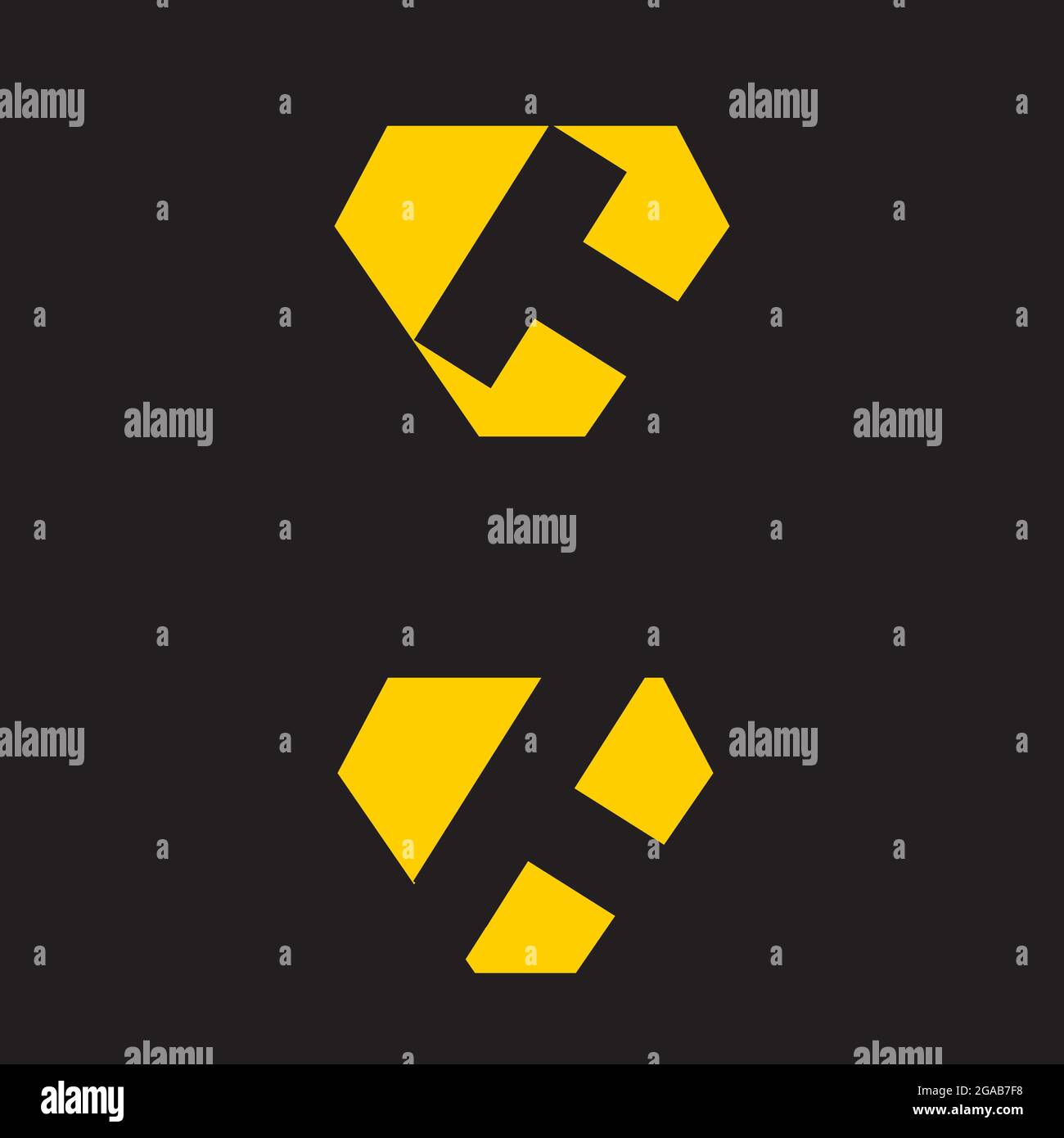 CT monogram lofo. vector simple modern and bold Stock Vector Image ...