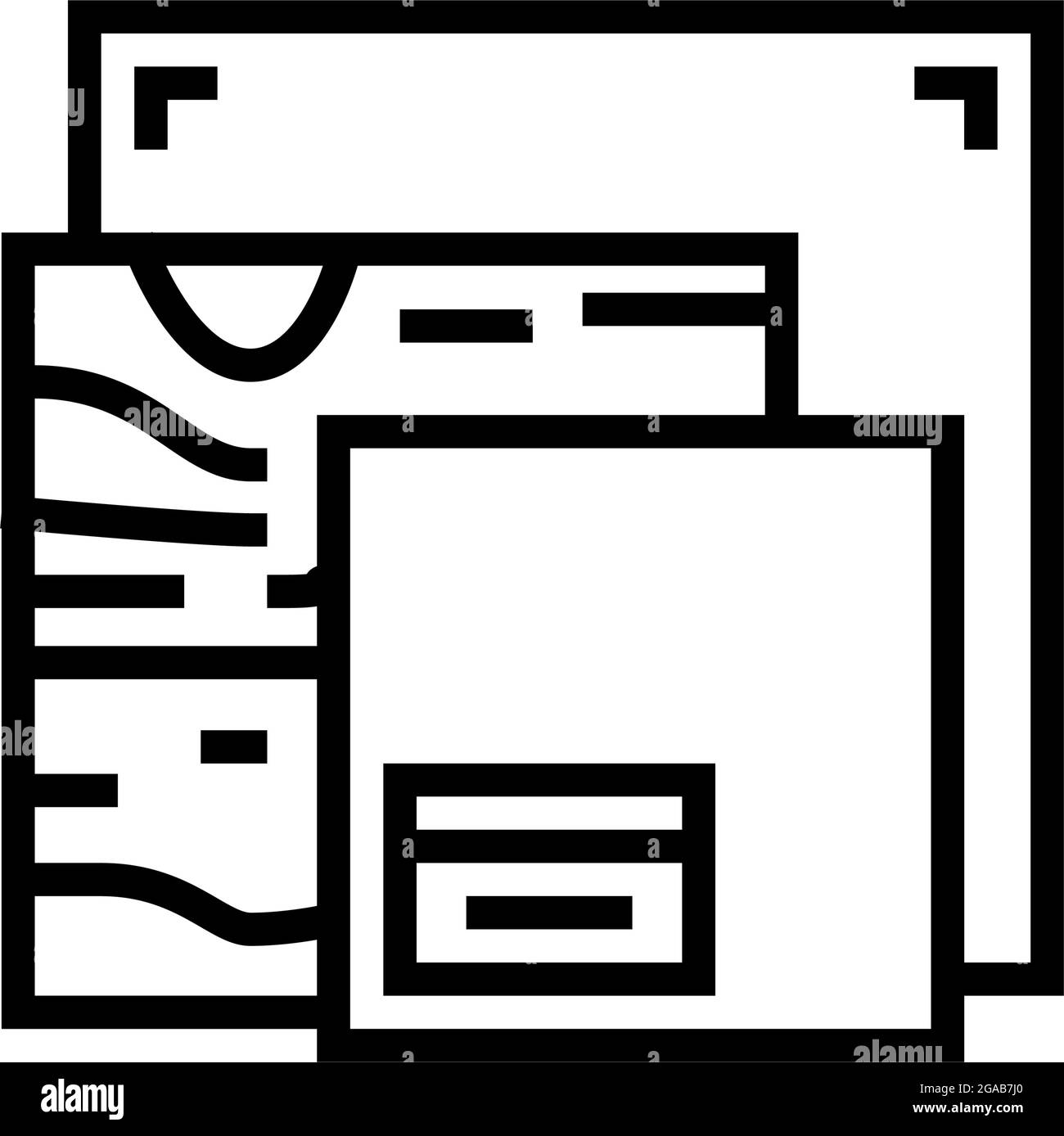 canvas and material resin art line icon vector illustration Stock ...