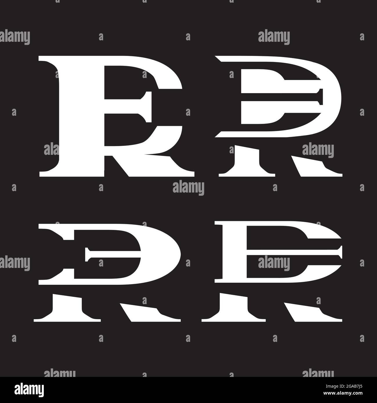 Letter er vector vectors hi-res stock photography and images - Alamy