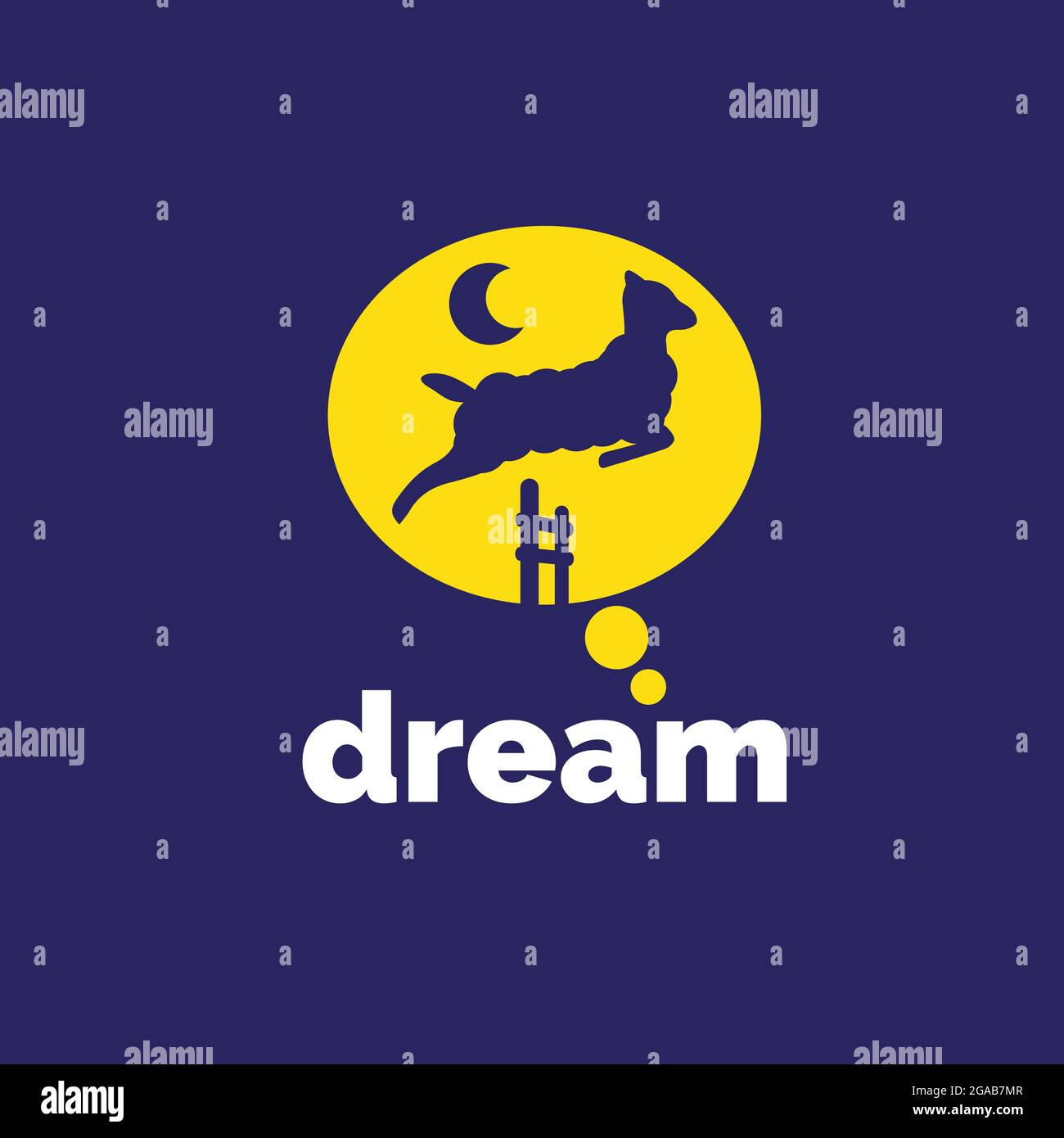 Moon over farm Stock Vector Images - Alamy