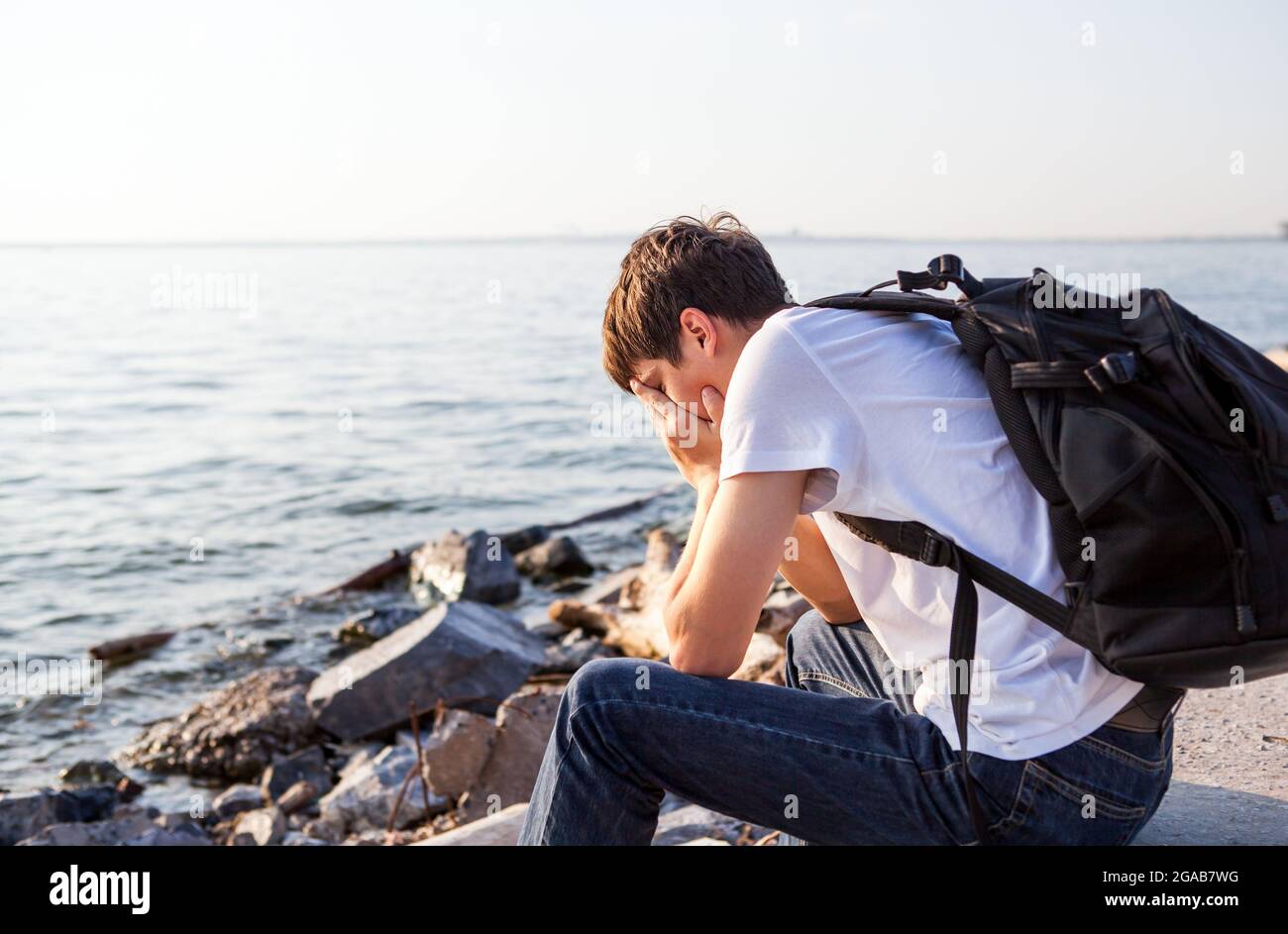 Sad beach seaside seashore hi-res stock photography and images - Alamy