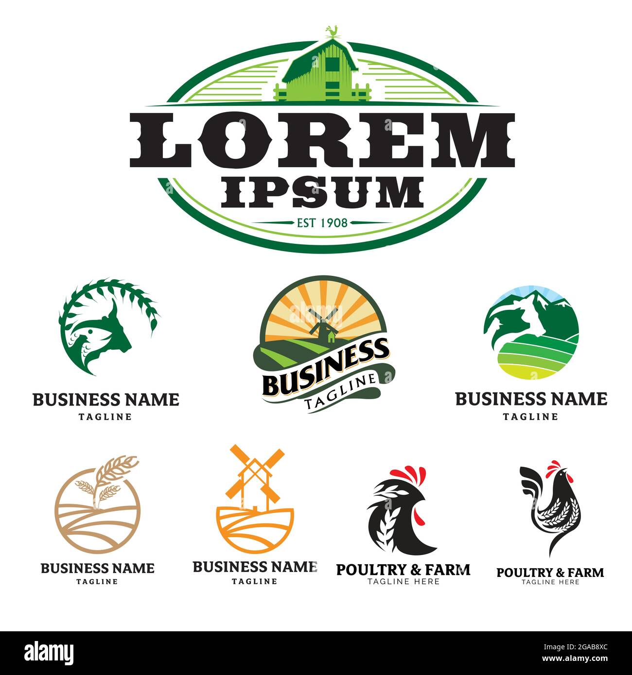 Sustainable green farm Cut Out Stock Images & Pictures - Alamy