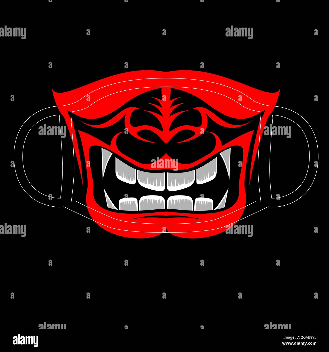Japanese Face Mask vector illustration Stock Vector Image & Art - Alamy