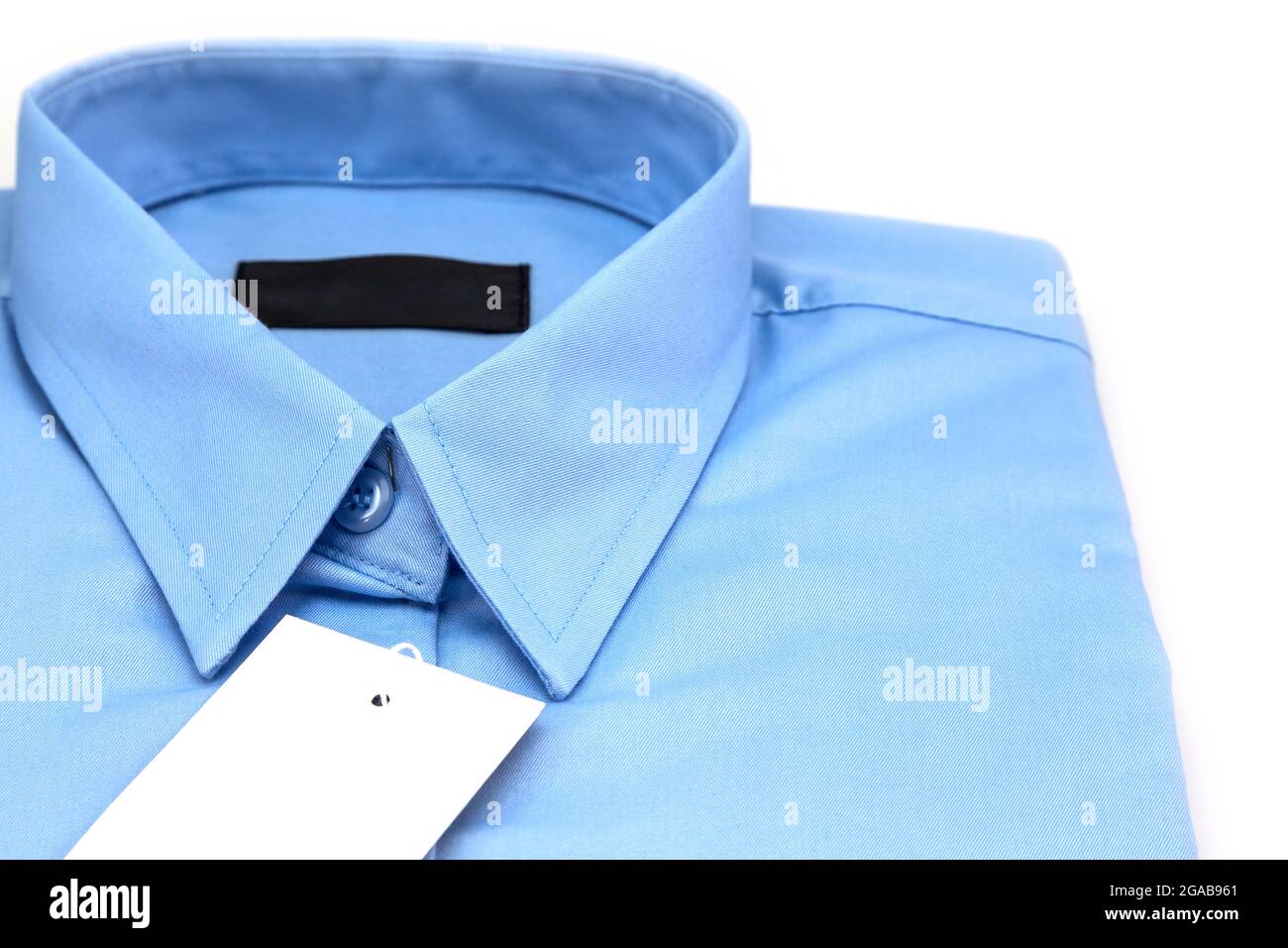 blue shirt isolated on white background Stock Photo - Alamy