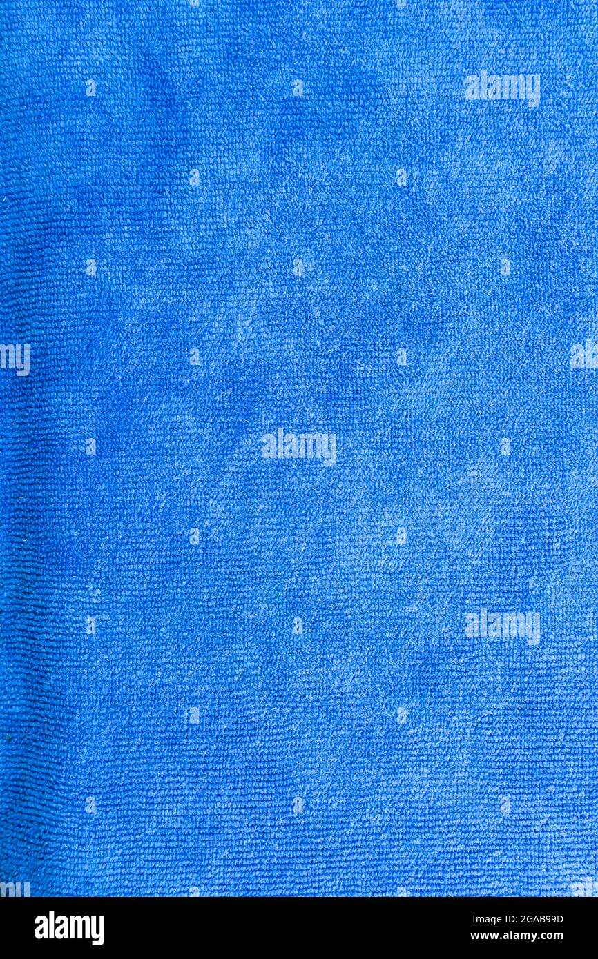 blue micro fiber fabric texture background Stock Photo - Alamy