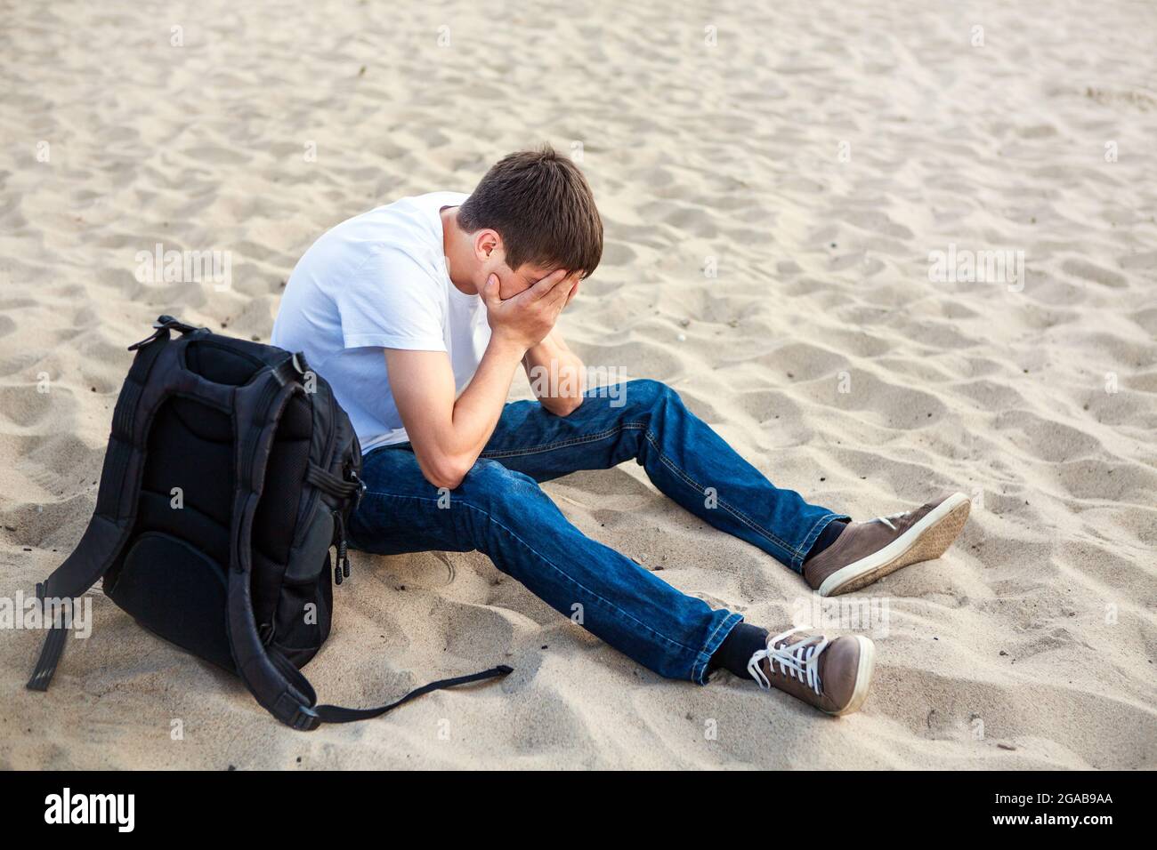 Lad on sand hi-res stock photography and images - Alamy