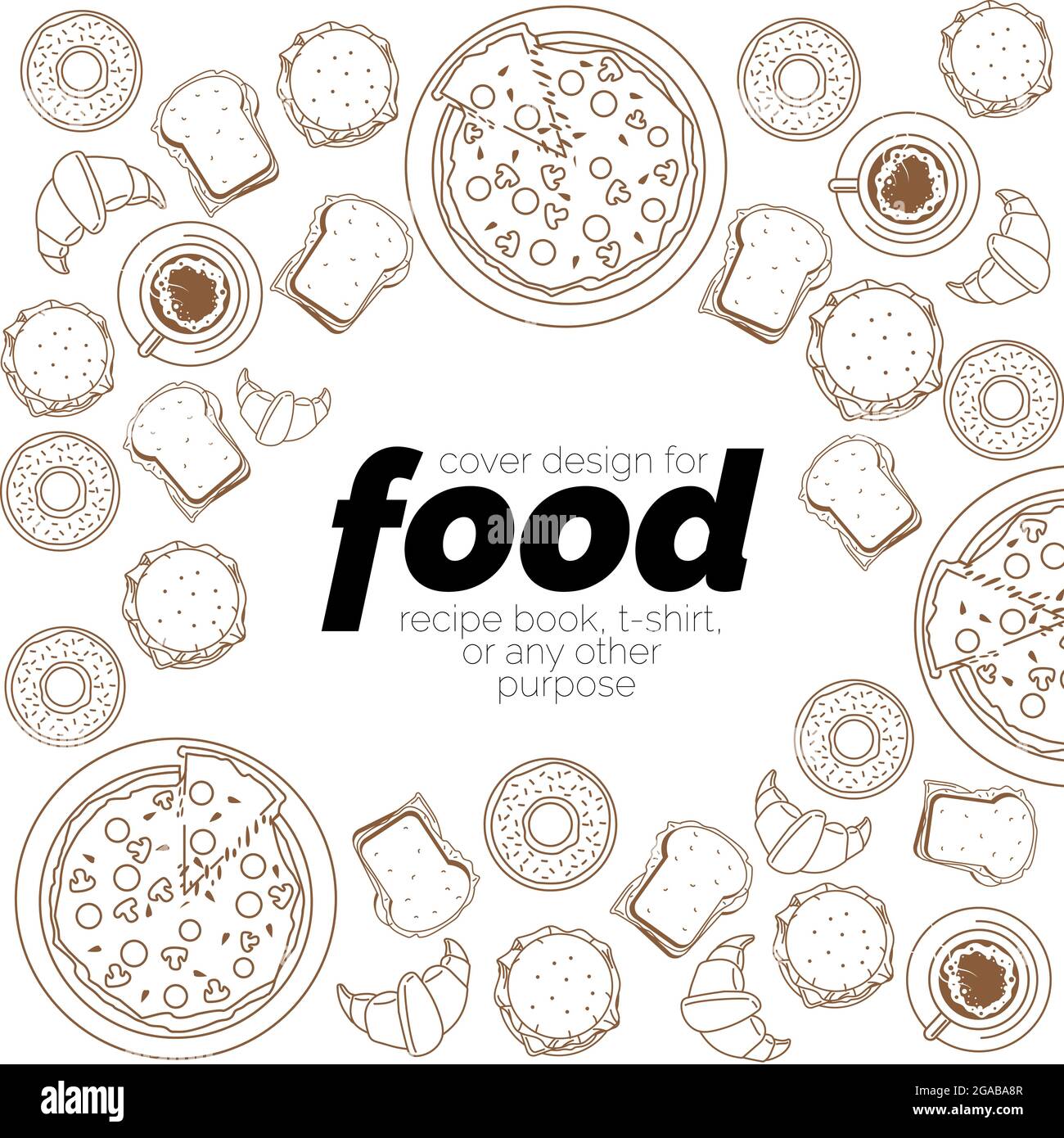 Food Background texture ver 2. vector Stock Vector Image & Art - Alamy