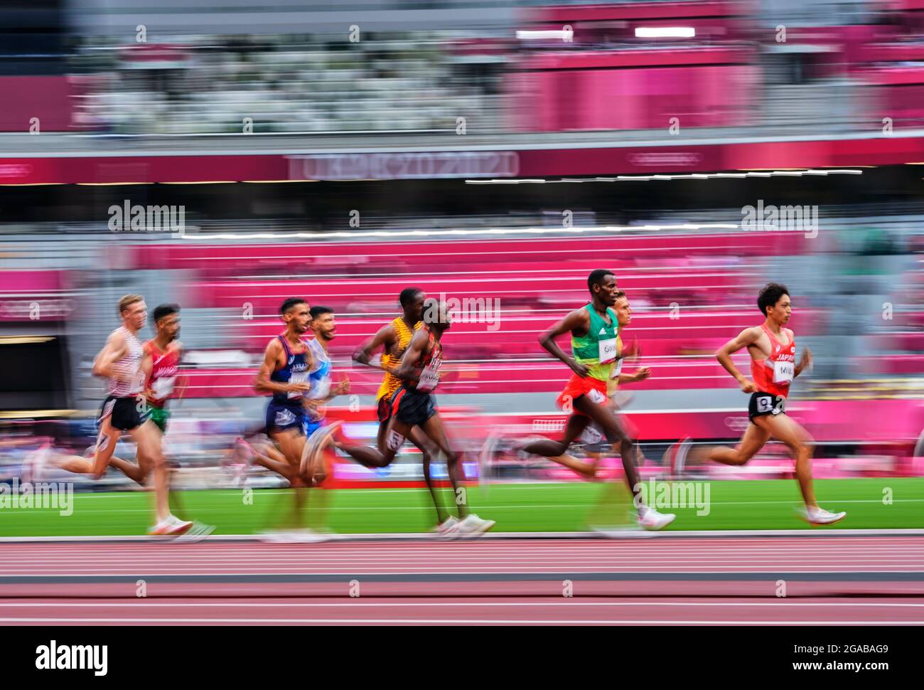 Tokyo, Japan. July 30, 2021: Lamecha Girma from Ethiopia during 3000 ...