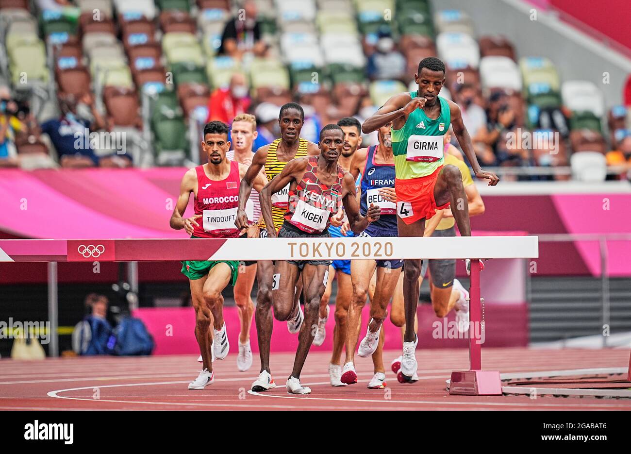 Tokyo, Japan. July 30, 2021: Benjamin Kigen from Kenya during 3000 ...