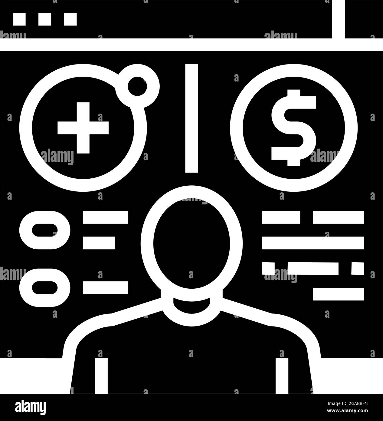 opening customer accounts glyph icon vector illustration Stock Vector ...