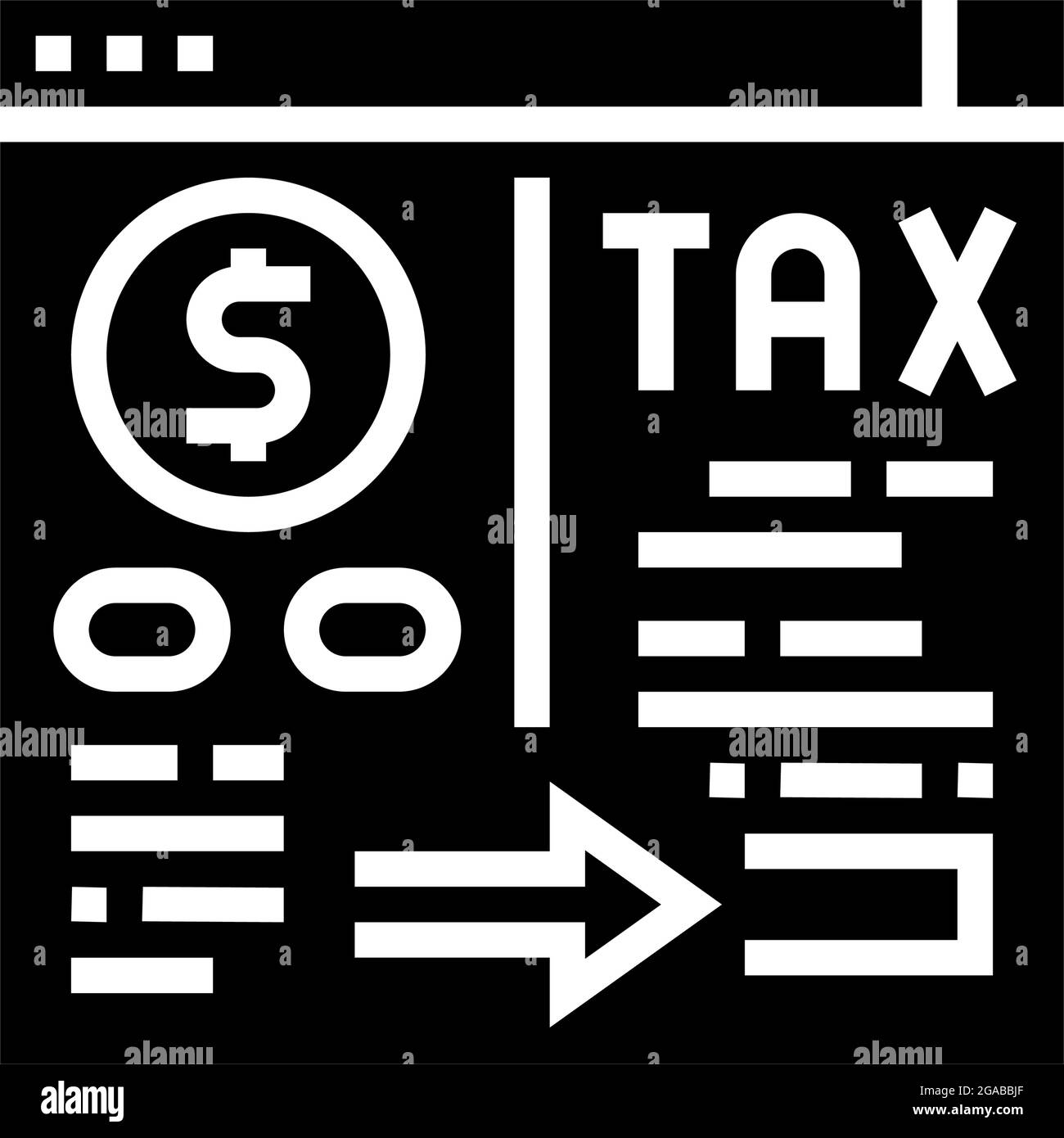 payment of taxes and fees glyph icon vector illustration Stock Vector ...