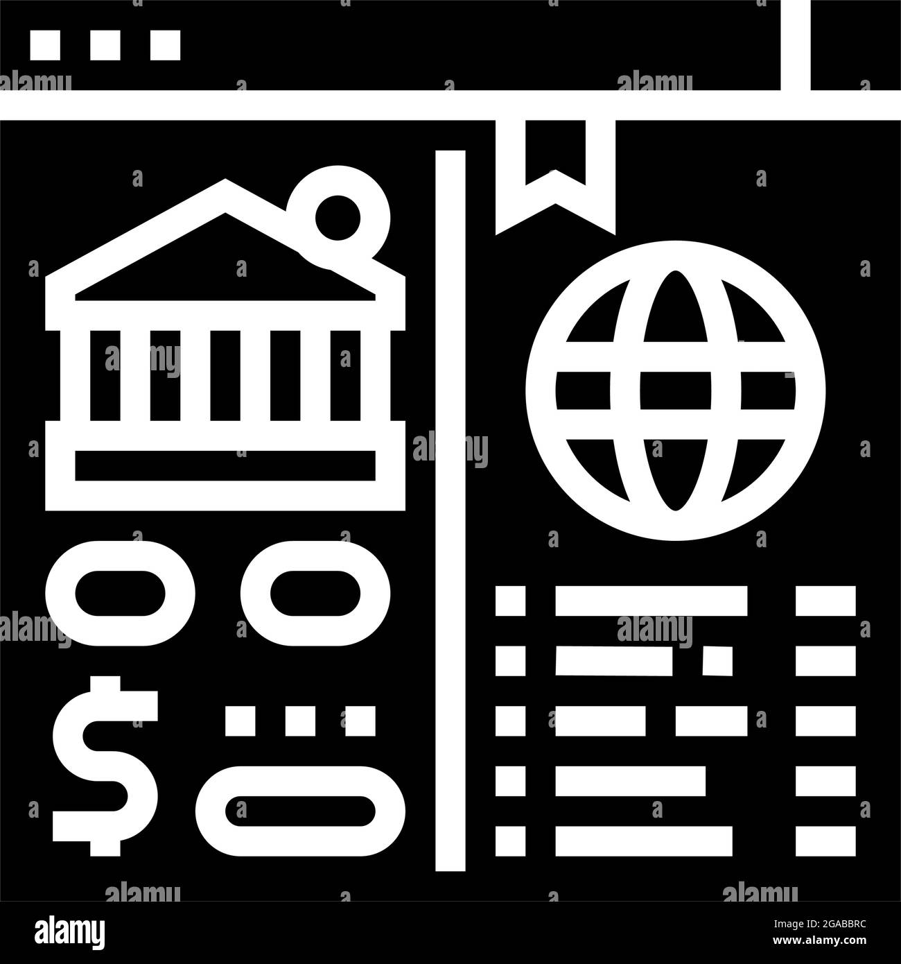 opening correspondent accounts glyph icon vector illustration Stock ...