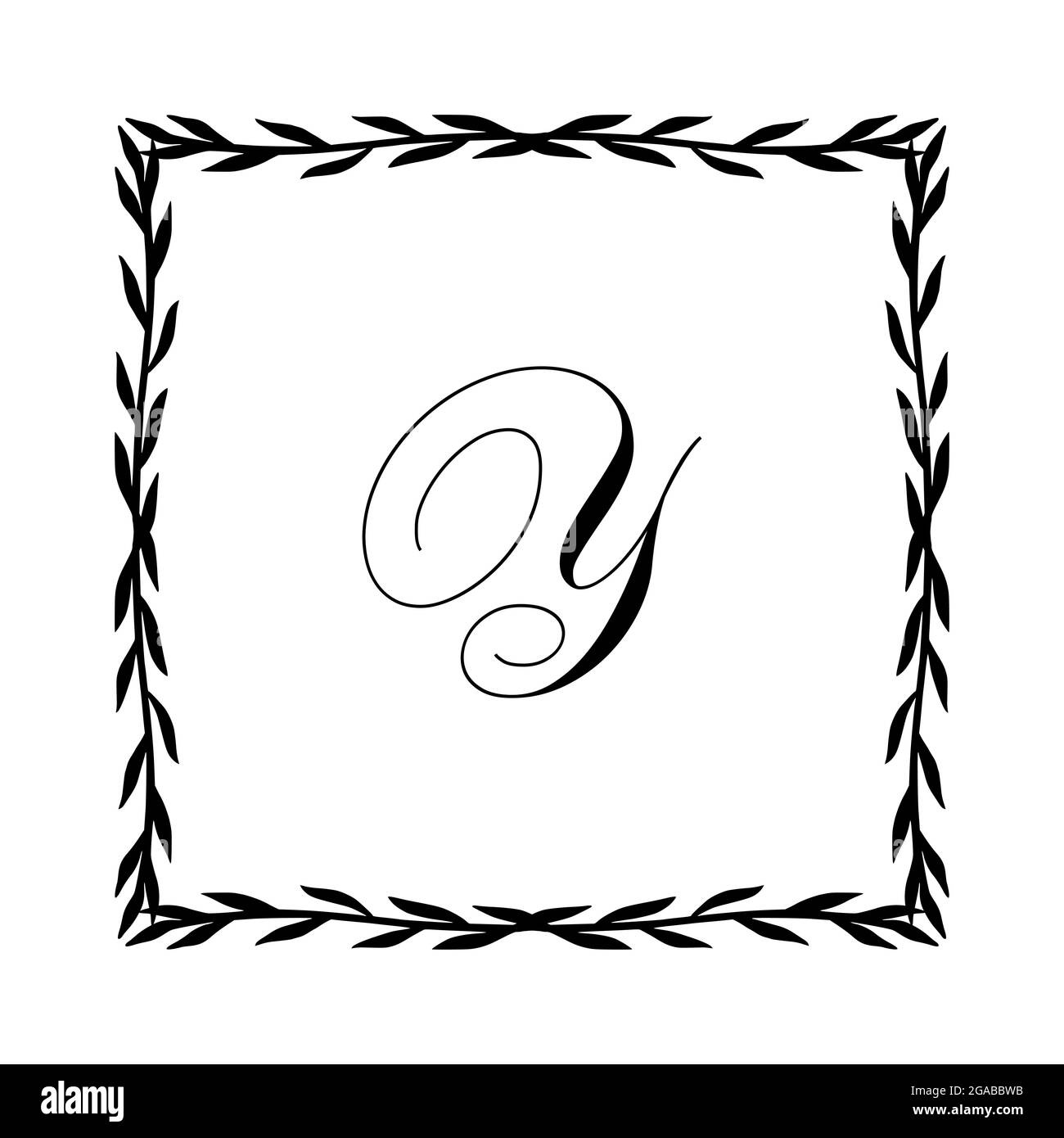 Beautiful Vintage Monogram Frame. Vector Ornate Calligraphic Design ...
