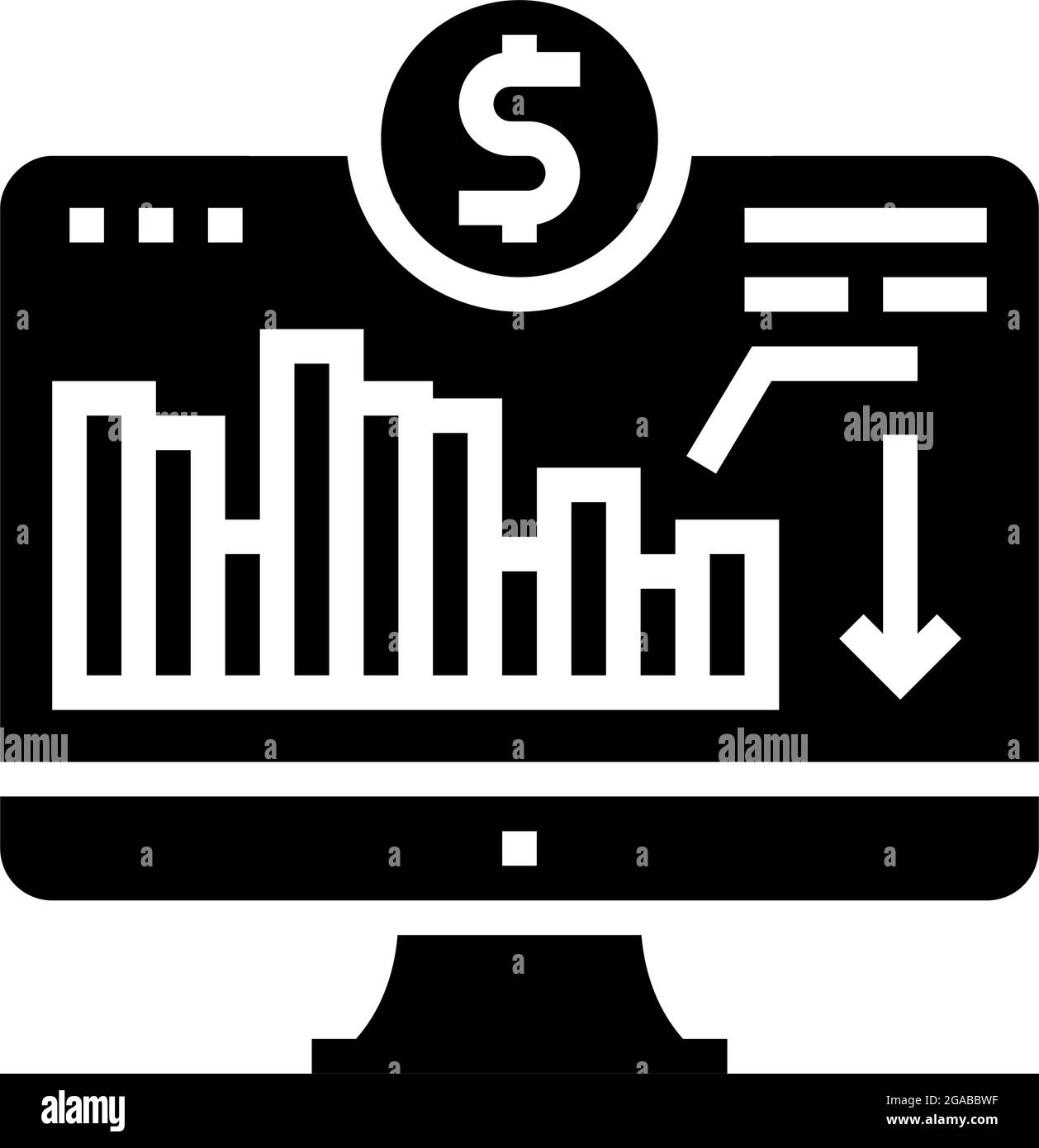 maintaining minimum required account balance glyph icon vector ...