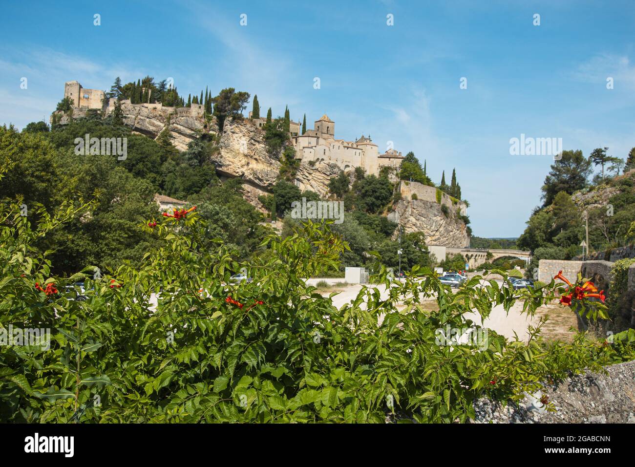 Gorgeous view of the medieval French city of Vaison-La-Romaine with old ...