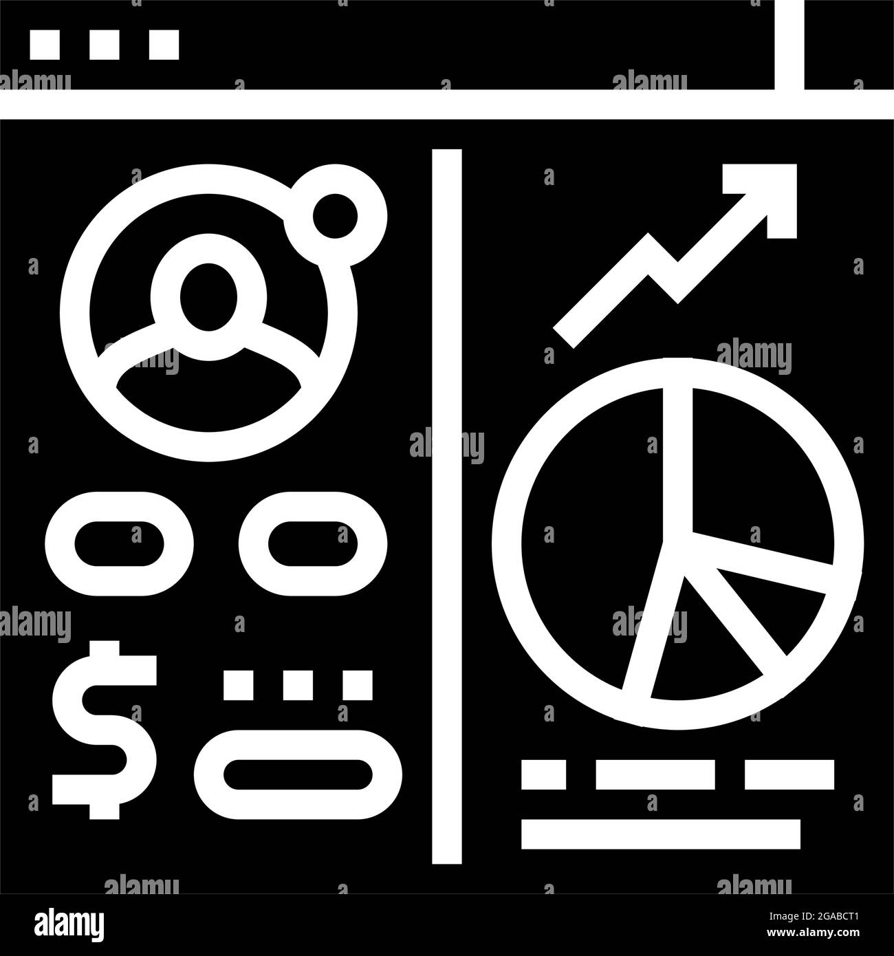 opening investment account glyph icon vector illustration Stock Vector ...