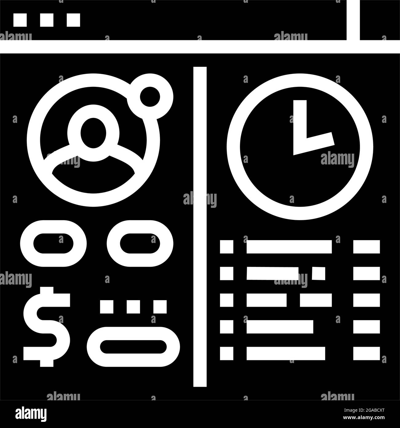 opening temporary account glyph icon vector illustration Stock Vector ...