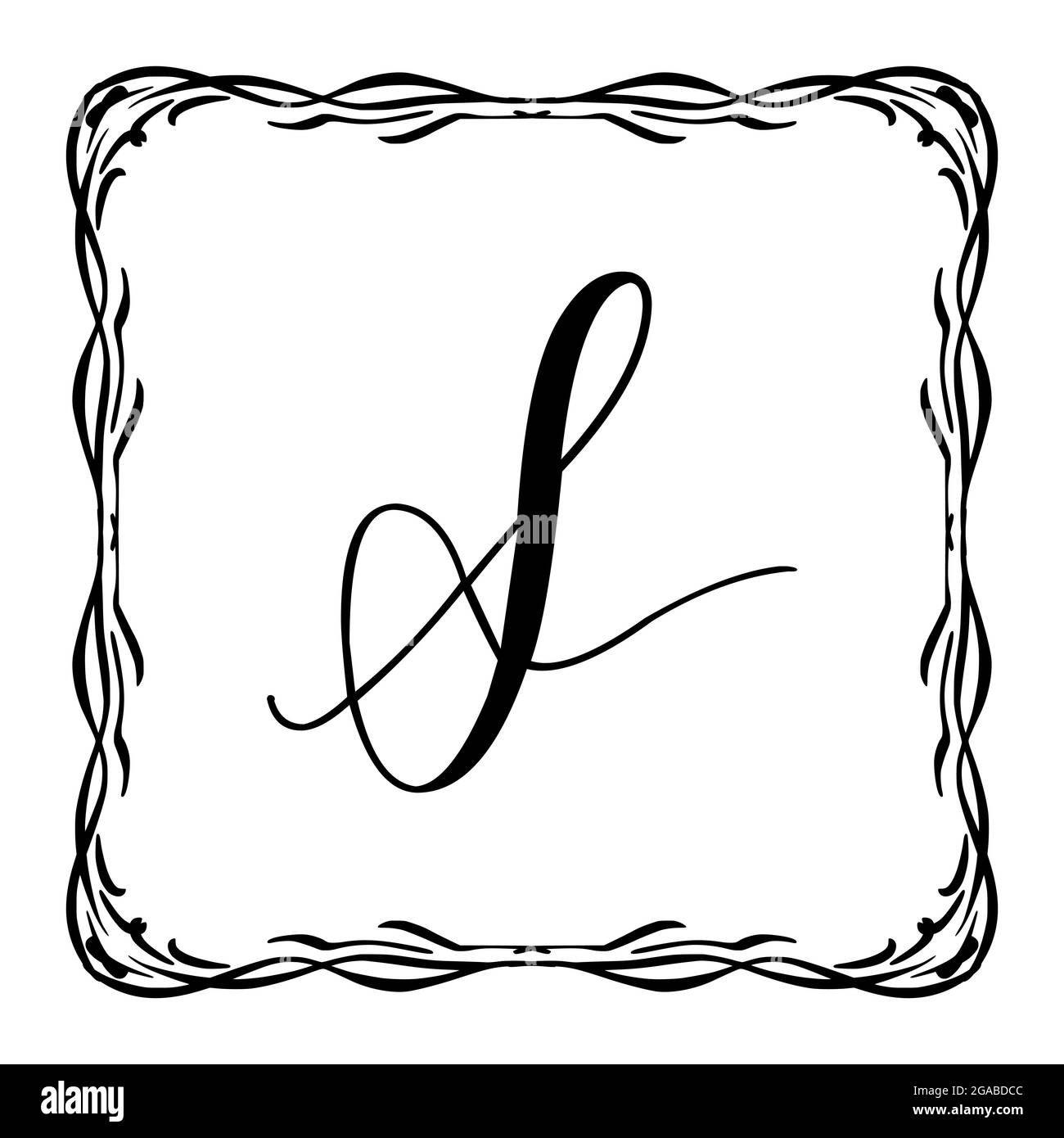 Beautiful Vintage Monogram Frame. Vector Ornate Calligraphic Design ...