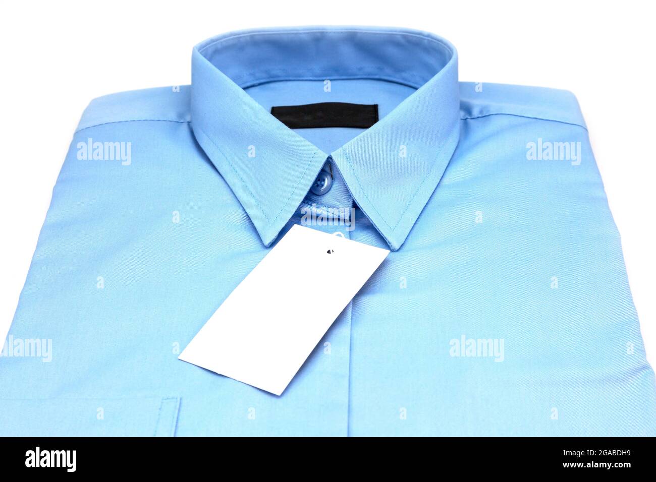 Light blue shirt isolated on white background Stock Photo - Alamy