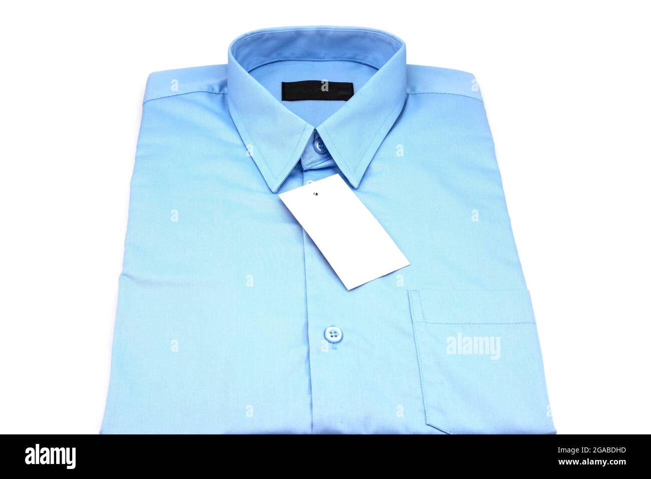 Light blue shirt isolated on white background Stock Photo - Alamy