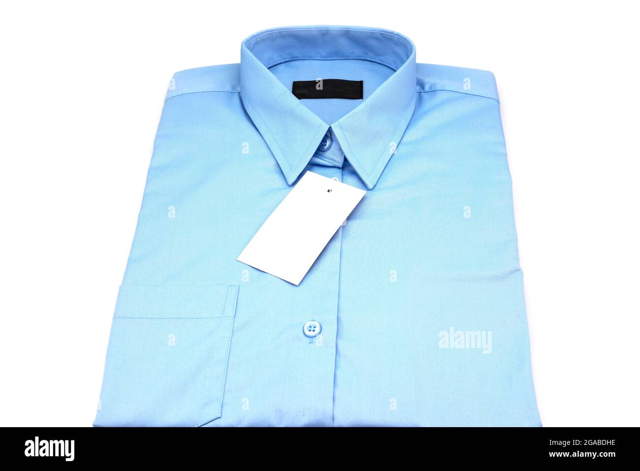 Light blue shirt isolated on white background Stock Photo - Alamy