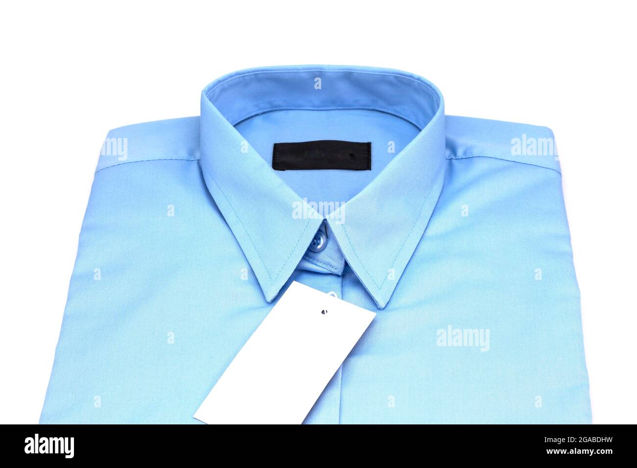 Light blue shirt isolated on white background Stock Photo - Alamy