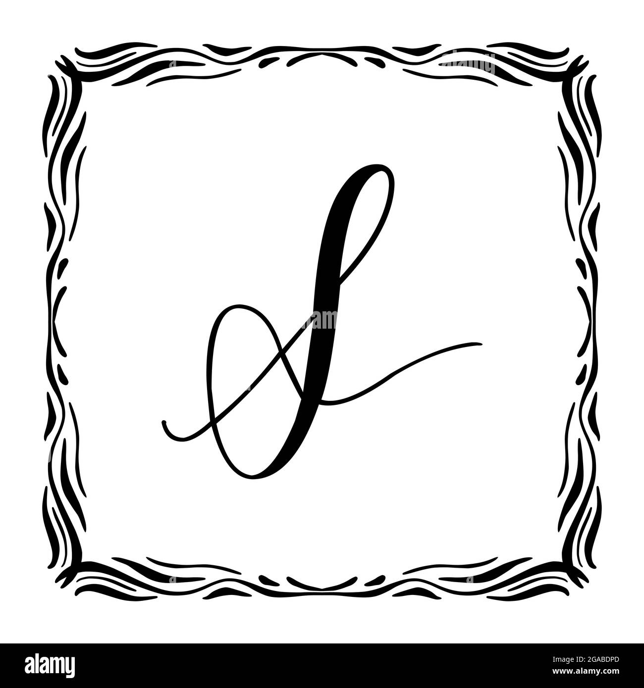 Beautiful Vintage Monogram Frame. Vector Ornate Calligraphic Design ...