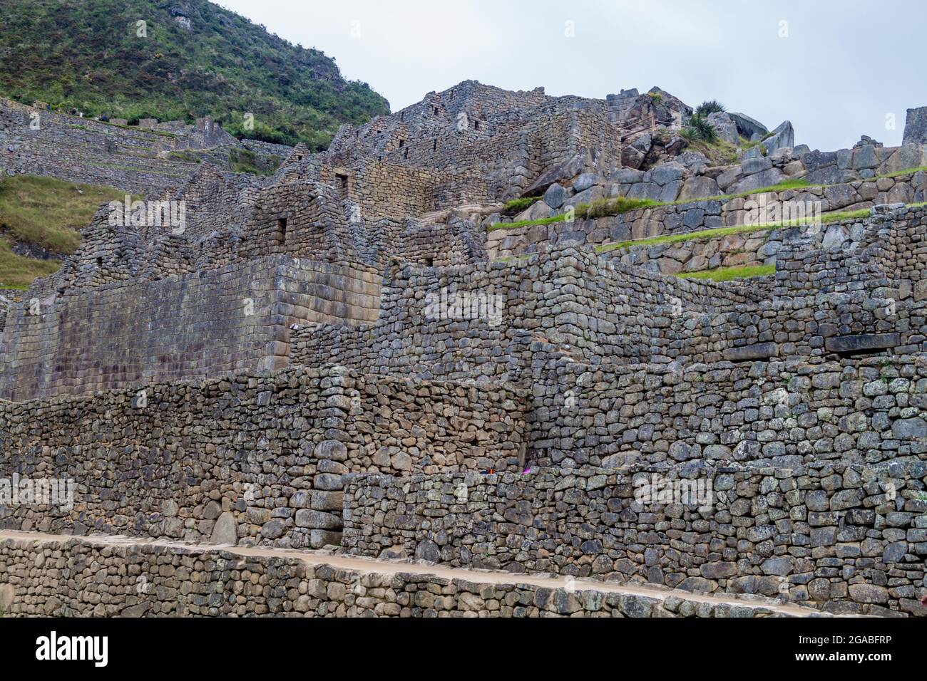 Walls of Machu Picchu ruins, Peru Stock Photo - Alamy