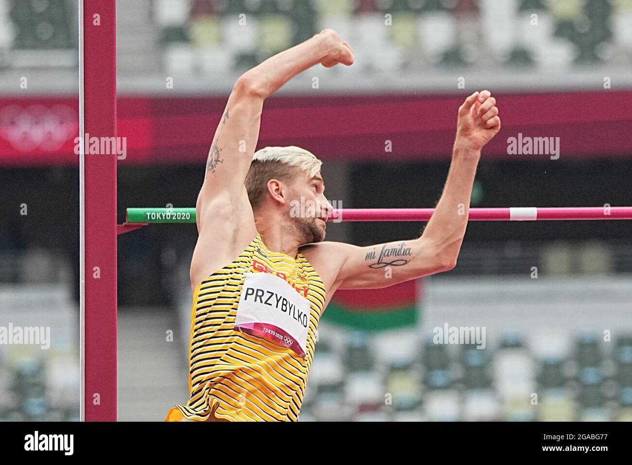 Tokyo, Japan. 30th July, 2021. Athletics: Olympics, high jump, men ...