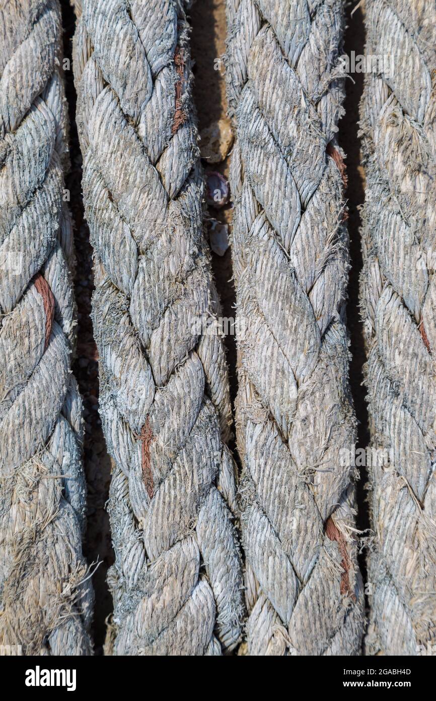 Old ship rope background Stock Photo - Alamy