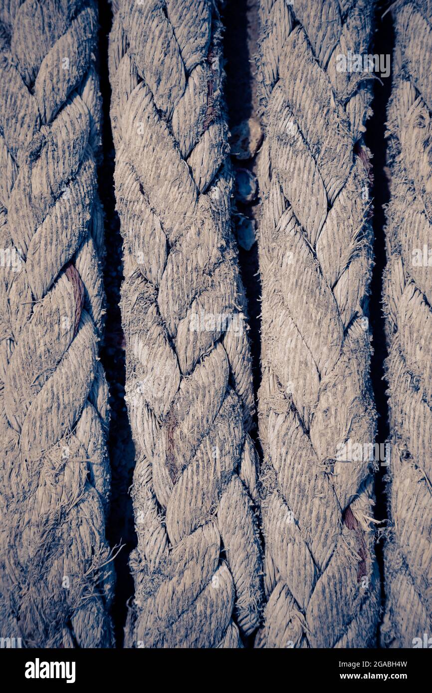 Old ship rope background Stock Photo - Alamy