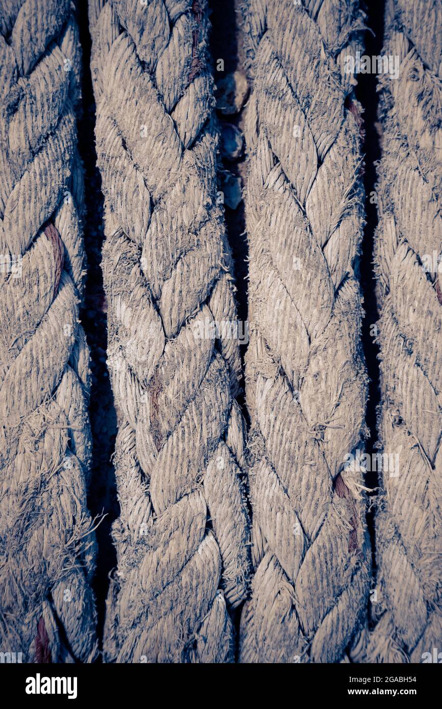 Old ship rope background Stock Photo - Alamy