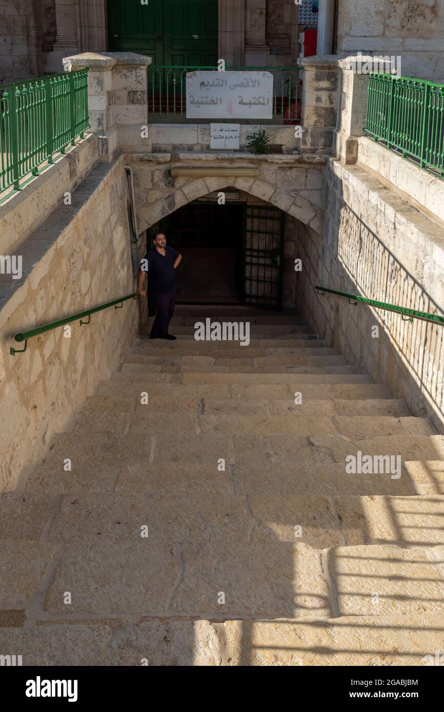 Entrance to the basement of al-Aqsa, now most commonly known al-Aqsa al ...