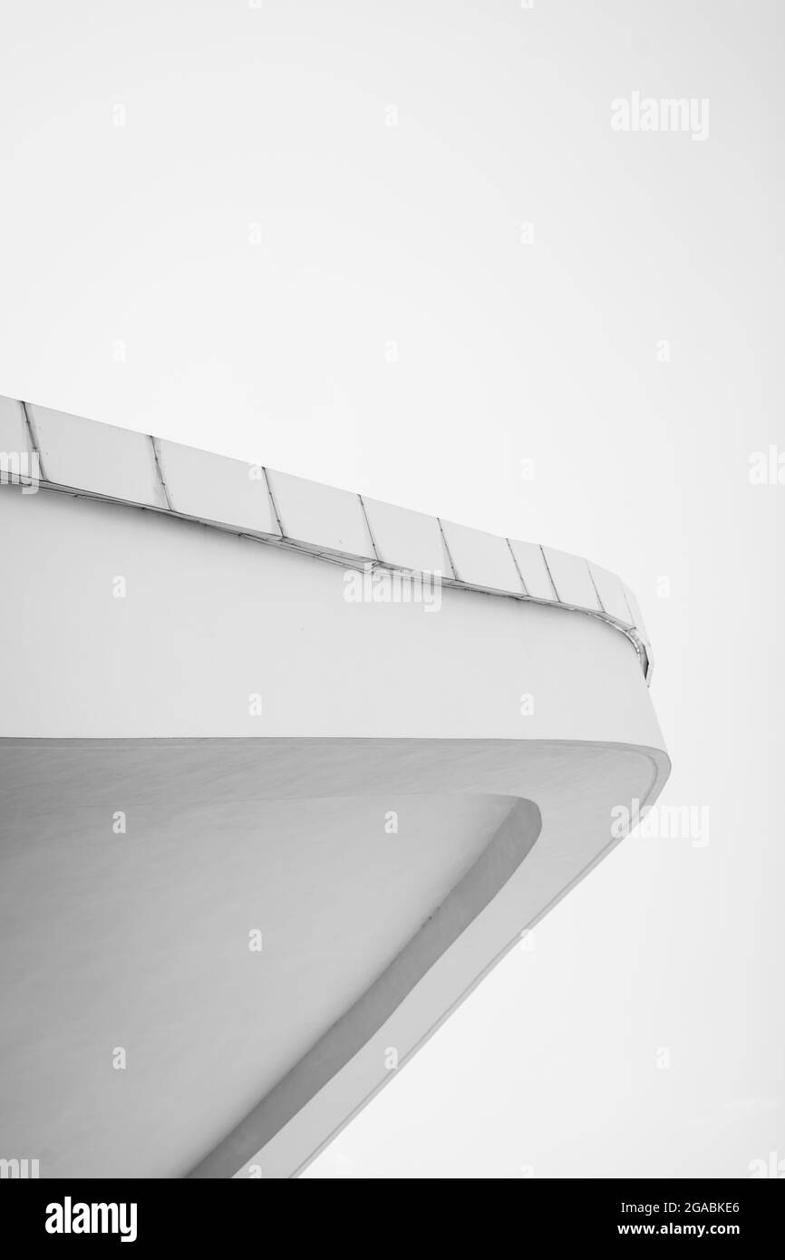 Abstract lines on architecture. modern architecture detail. fragment of ...