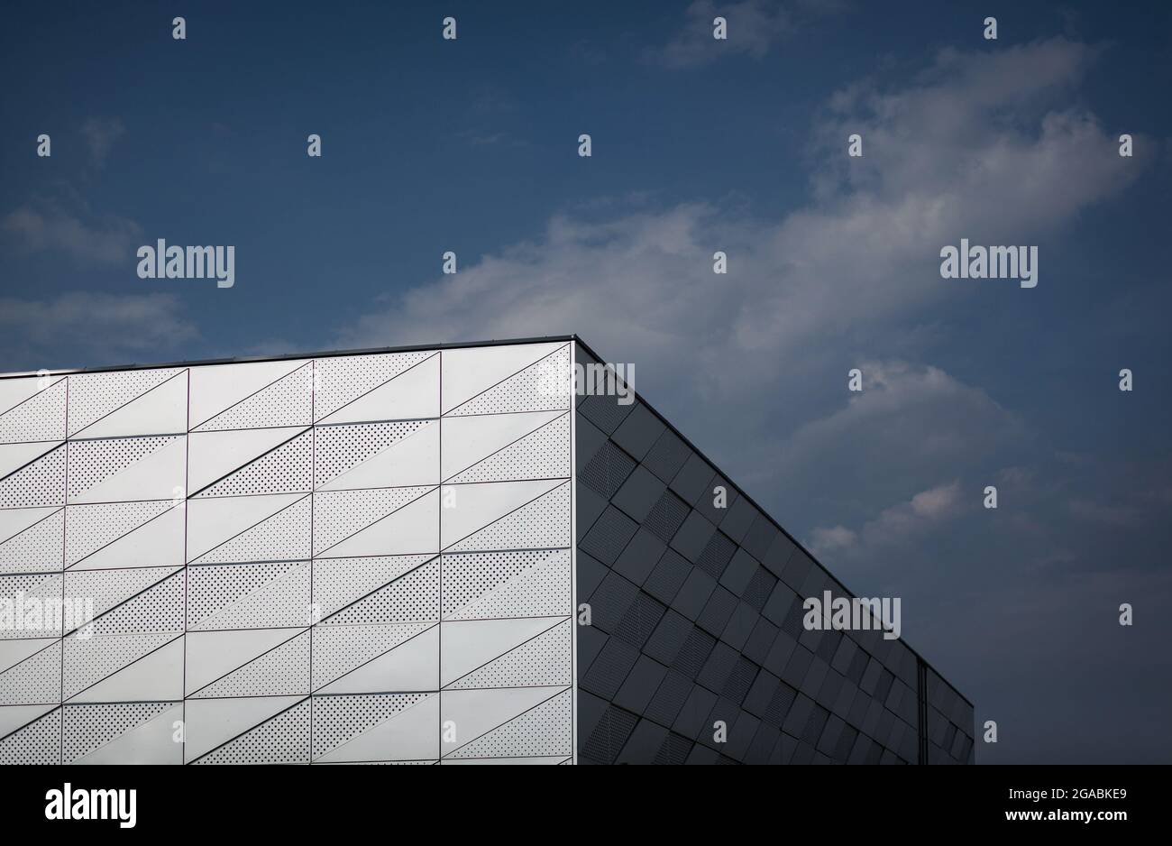 Geometric structure roof fragments . Abstract architecture background ...