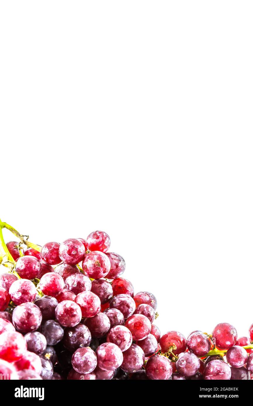 red grape on white background Stock Photo - Alamy