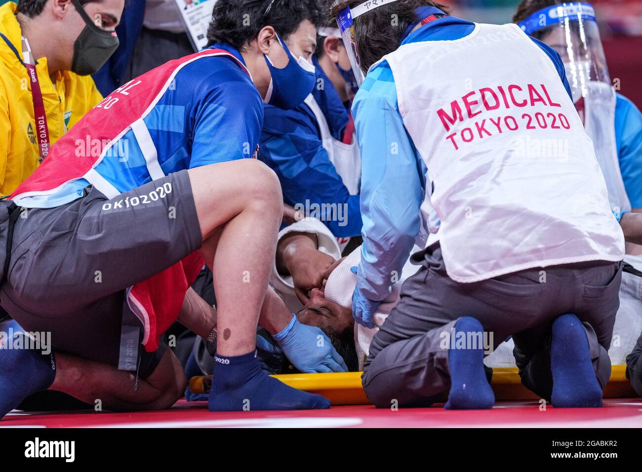 Tokyo, Japan. 30th July, 2021. Maria Suelen Altheman (bottom) of Brazil ...