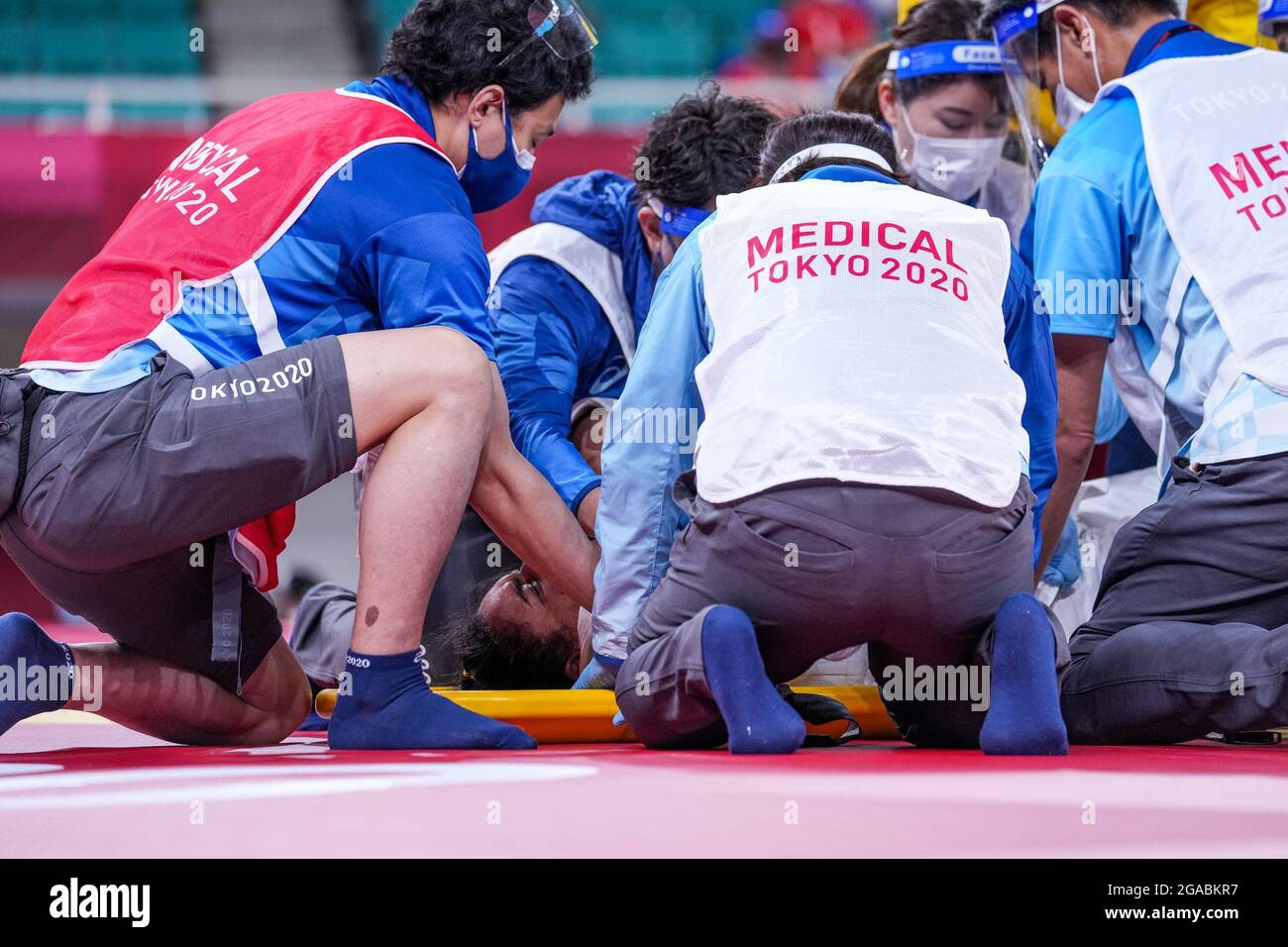 Tokyo, Japan. 30th July, 2021. Maria Suelen Altheman (bottom) of Brazil ...