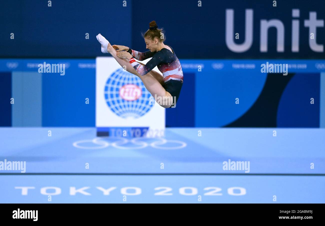 Tokyo, Japan. 30th July, 2021. Bryony Page of Great Britain competes ...