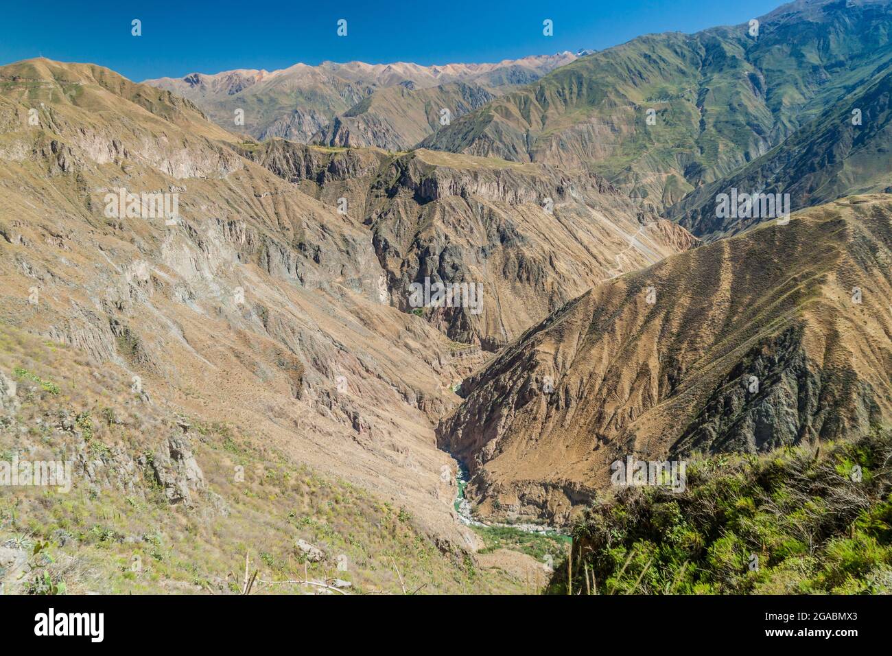 Canyon Colca - second deepest canyon in the World, Peru Stock Photo - Alamy