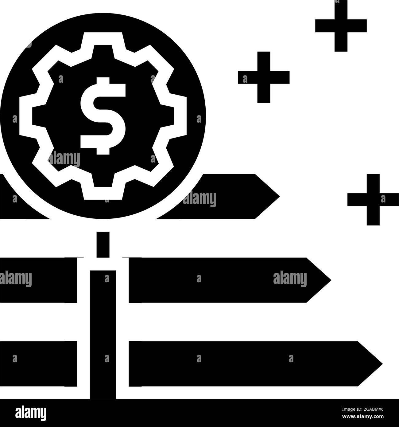 green growth glyph icon vector illustration Stock Vector Image & Art ...